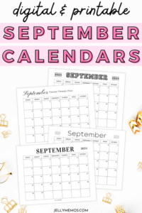 September 2024 Calendar Printables (Pretty & Minimal!) - JellyMemos