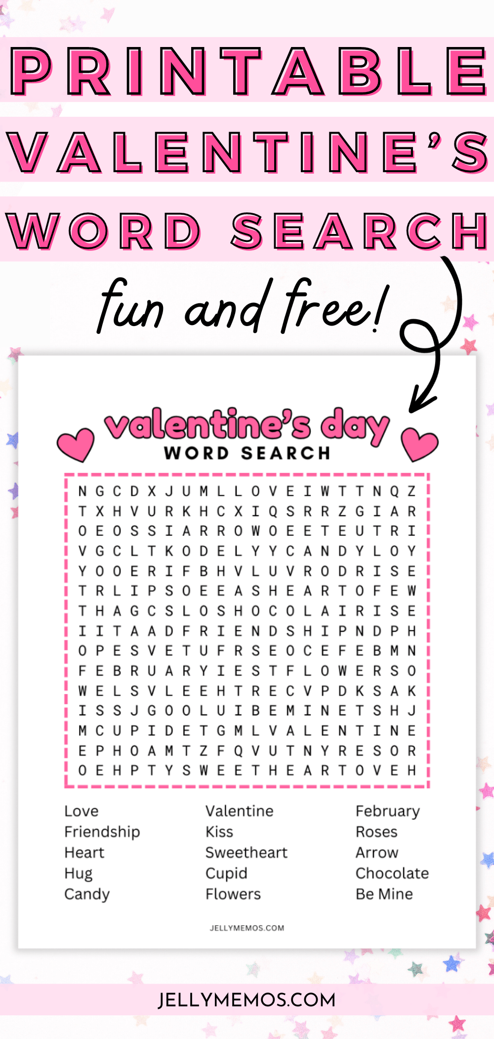Valentine's Day Word Search Printable (For Parties, Kids & More ...