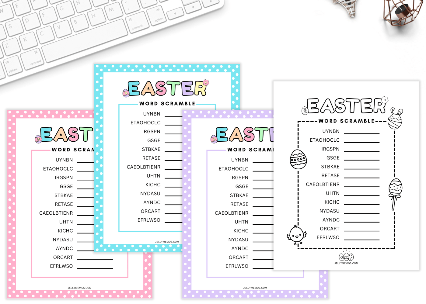 Easter Word Scramble Printable (School, Kids, Church, Parties ...