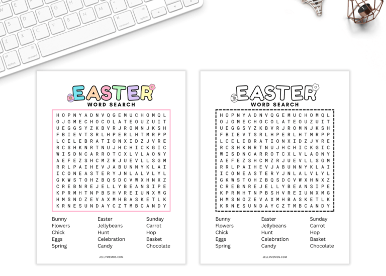 Easter Word Search Printable (For Parties, Kids & More!) - JellyMemos