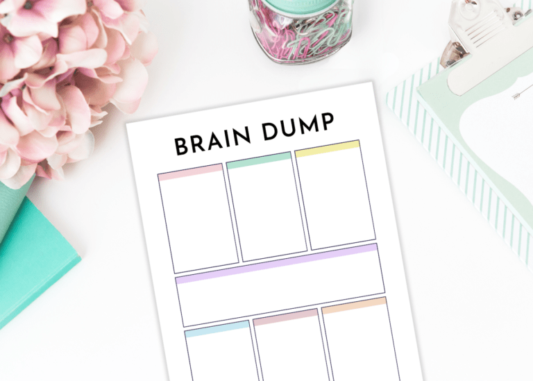 Printable Brain Dump Templates! 19 Cute Brain Dump Worksheets - JellyMemos