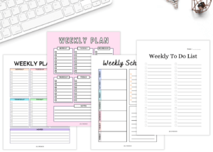 Cute & Free Weekly To do List Printables For Productivity! - JellyMemos