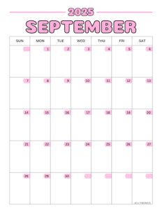 Colorful Calendar Printables For 2025! (Cute & Free) - JellyMemos