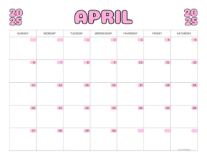 Colorful Calendar Printables For 2025! (Cute & Free) - JellyMemos