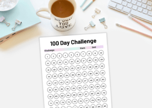 100 Day Challenge Printables To Help You Reach Your Goals! - JellyMemos