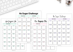 30 Day No Sugar Challenge Printables To Keep You Motivated - JellyMemos