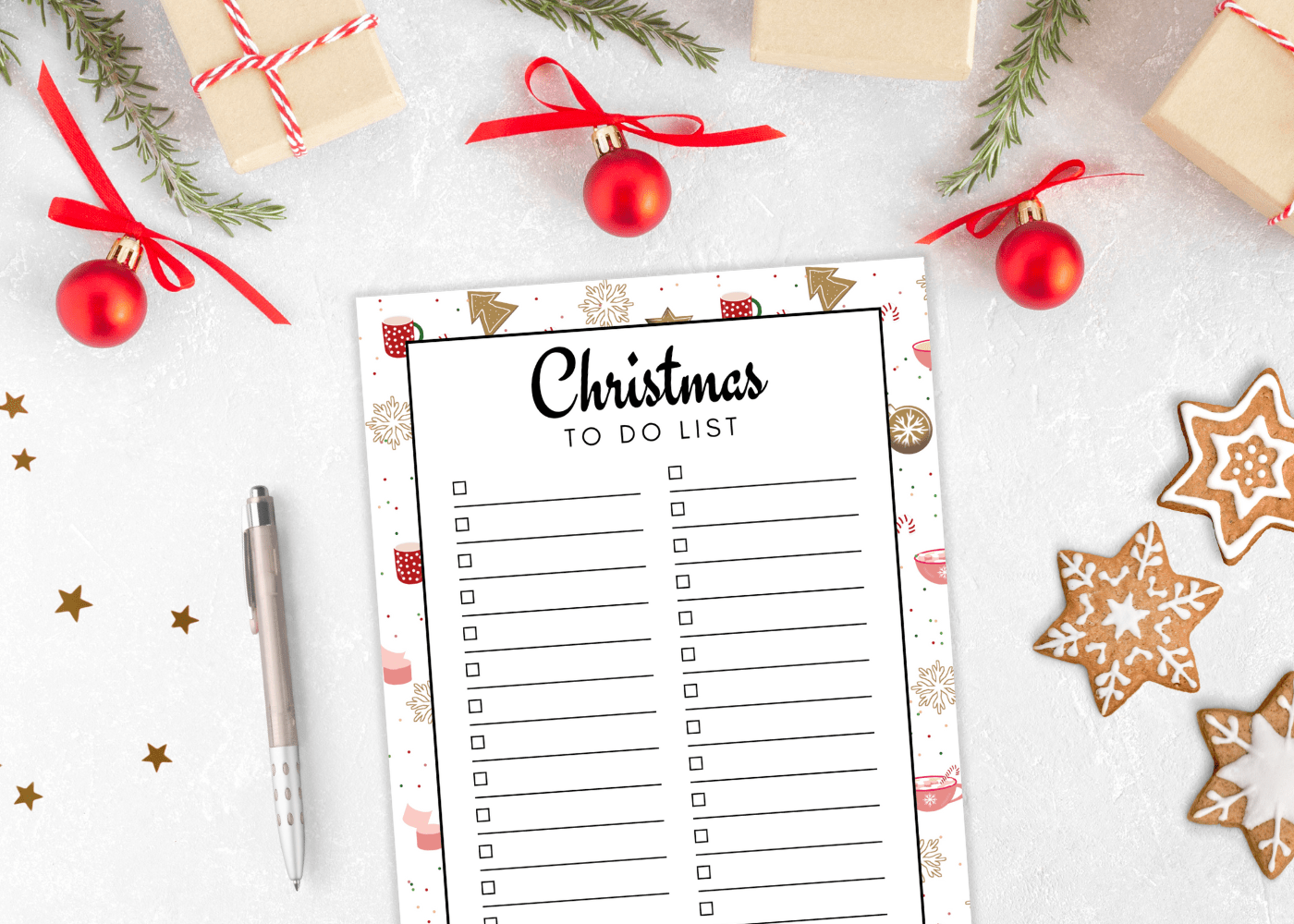 Christmas To Do List Printables - Festive Holiday Checklists - JellyMemos