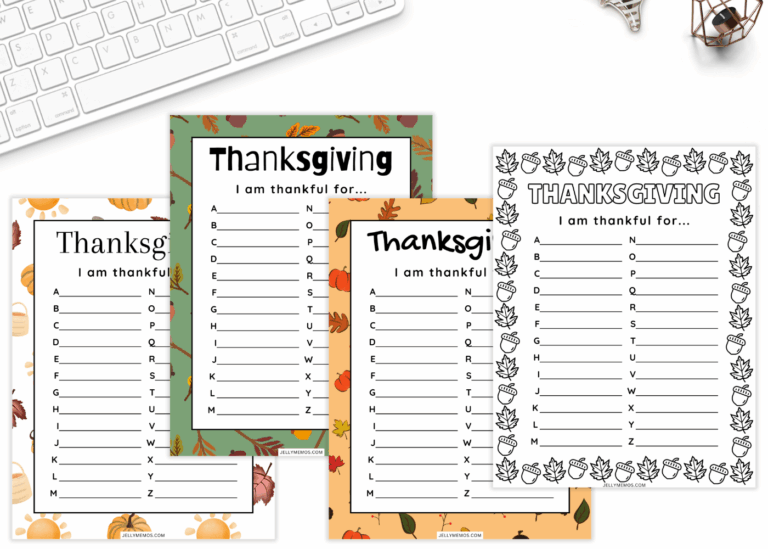 I Am Thankful For Printable Worksheets For Thanksgiving - JellyMemos
