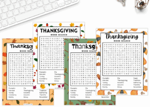 Printable Thanksgiving Word Search Puzzle - Fun Fall Game! - JellyMemos