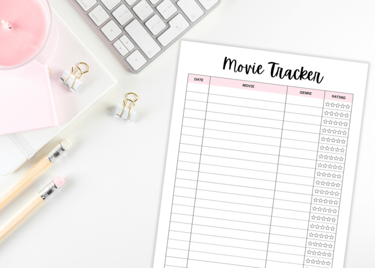 Printable Movie Tracker Templates - JellyMemos