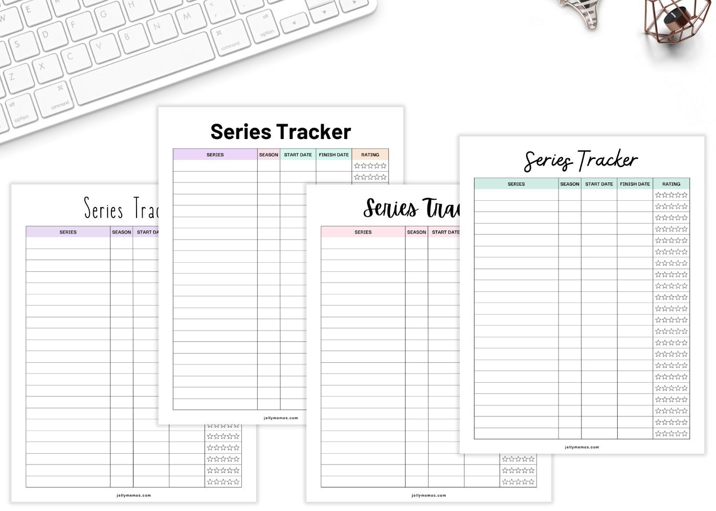 Printable TV Series Tracker Templates To Track Your Watch List - JellyMemos